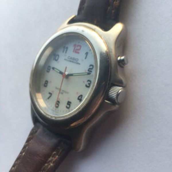 CASIO ILLUMINATOR WR 50M 1795 MTP-1140 MEN'S WATCH Analogue Leather ...