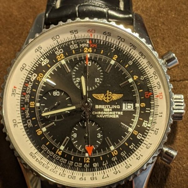 Breitling Navitimer World 46 - Black Dial - Full Set | WatchCharts