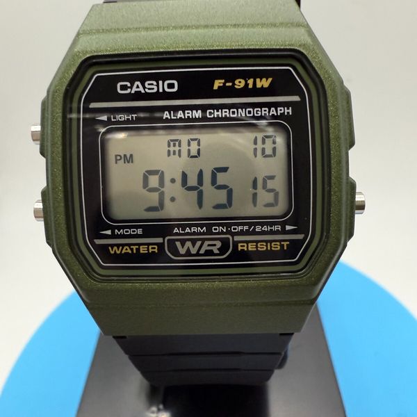 Casio F91W-3D Green Trim Classic Digital Watch | WatchCharts Marketplace