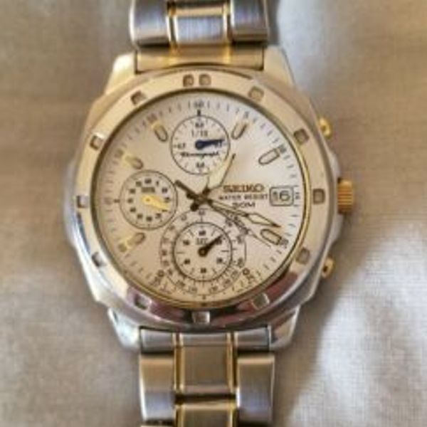 Mens Quartz seiko V657-9029 chronograph Mens watch 5Bar | WatchCharts ...