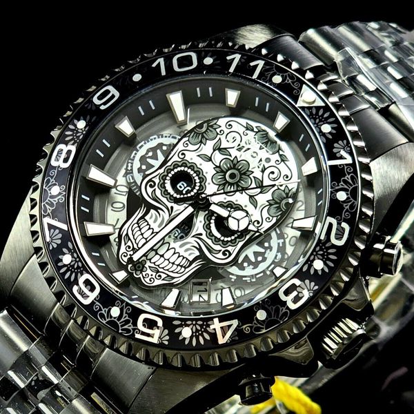 New Invicta Men's 43mm Pro Diver Dia De Los Muertos Chronograph Skull ...