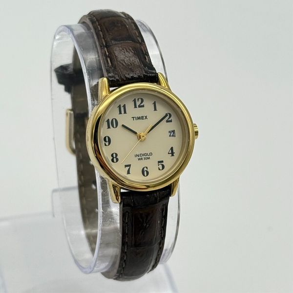 Women's TIMEX Classic Easy Reader Gold Tone Watch, Indiglo, Date, 25mm ...