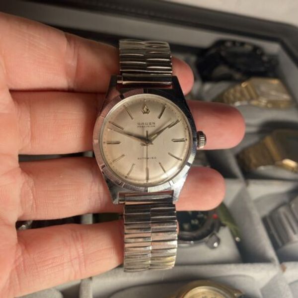 GRUEN Precision Wristwatch auto wind Swiss Made Vintage Watch ...