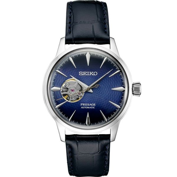 Seiko Presage Cocktail Time Open Heart Automatic Watch Leather Strap ...