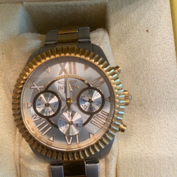 INVICTA Gold Tone Stainless Steel Quartz Chronograph Watch Model 21425 ...
