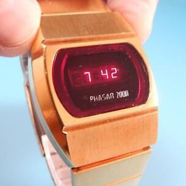 Super-Nice Sears Roebuck PHASAR 2000 Vintage Red LED Men's Watch ...