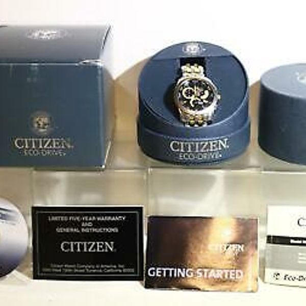COMPLETE PACKAGE CITIZEN ECO-DRIVE MEN'S WATCH MODEL NO.BL8- BOX PAPERS ...
