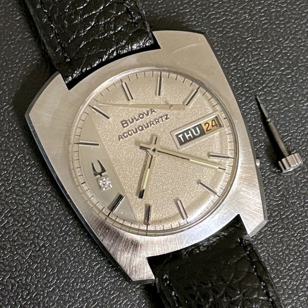 Vintage Bulova Accutron Accuquartz Gr 224 Watch, Stainless, Parts ...