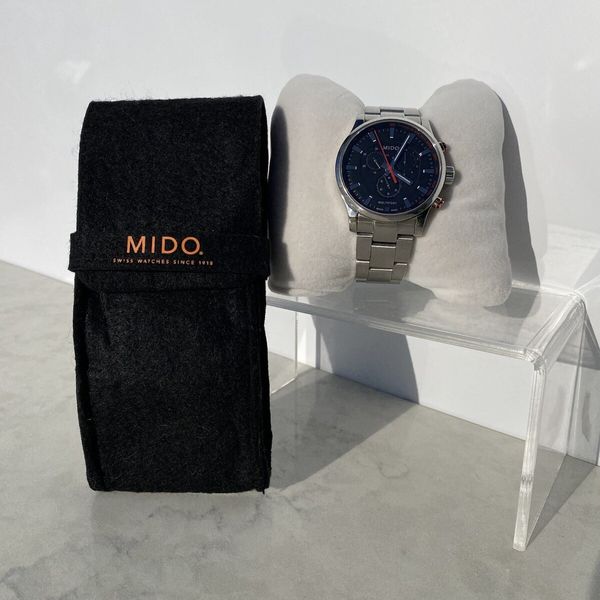 Mido Silver Multifort Chronograph Quartz Stainless Steel Watch ...