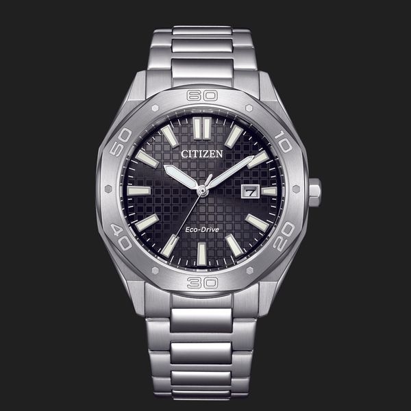 Citizen BM7630-80E Black Dial Eco-Drive 100M Stainless Steel Watch ...