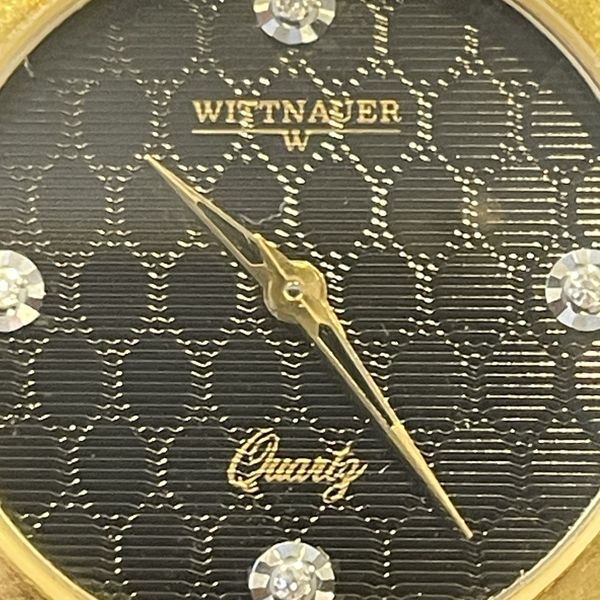 Rare Vintage Wittnauer Watch 32 MM Honeycomb Dial Brushed Gold Bezel ...
