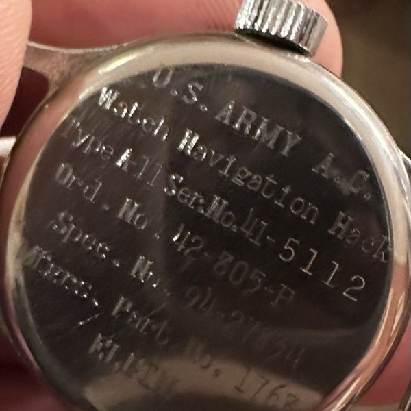 1941 Elgin A-11 WW2 US Military Pilot Watch. Serviced! | WatchCharts ...