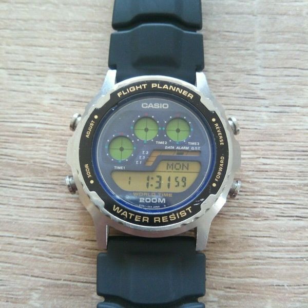 Vintage Casio flight planner (954) dw-7700,mens,quartz | WatchCharts ...