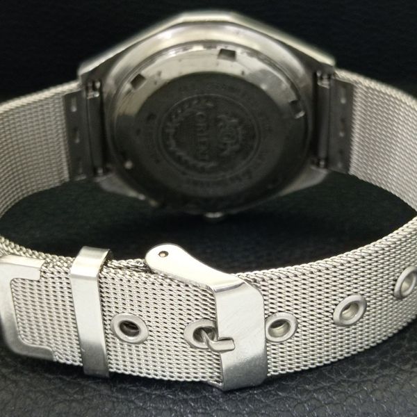 AUTOMATIC VINTAGE ORIENT 46943 JAPAN MENS GREEN COLOR DIAL WATCH ...