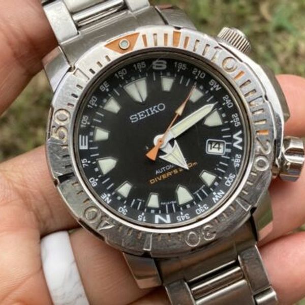 SEIKO Land Monster Automatic Divers watch 7S35-00F0 Stainless - Runs ...