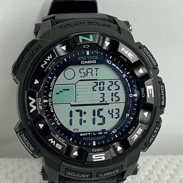 CASIO PROTREK PRG-250B Tough Solar, Trple Sensors Compass, Barometer ...