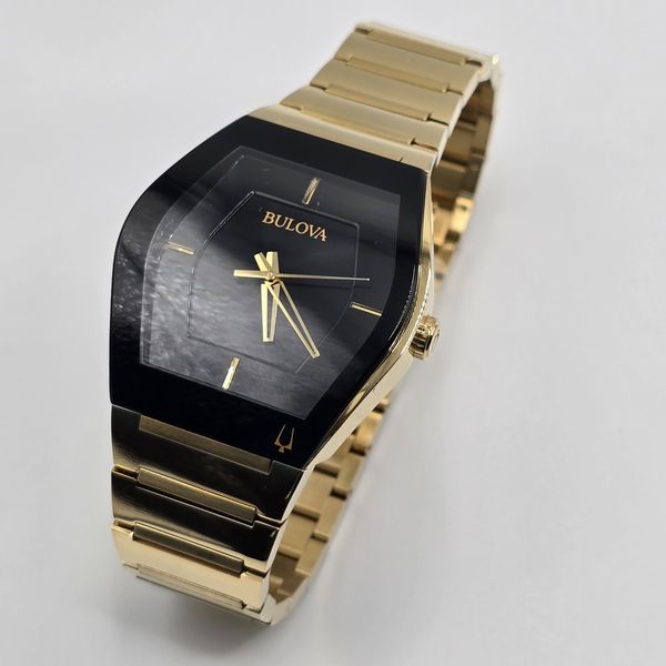 Bulova Gemini Modern Men's Quartz Gold Stainless Steel Band Watch 40mm ...