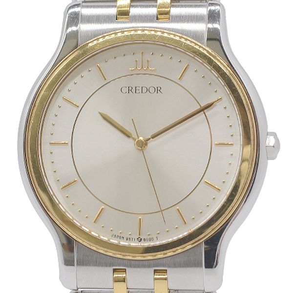 SEIKO SEIKO CREDOR CREDOR 9571-6020 SS 18KTYG bezel combination quartz watch men's ...