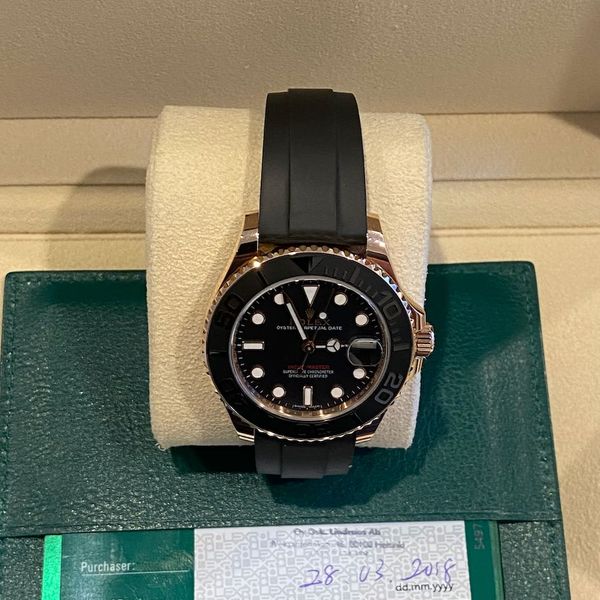 FS NOS 37mm Ever Rose Yacht Master on Oyster Flex 268655 $24,000 US ...