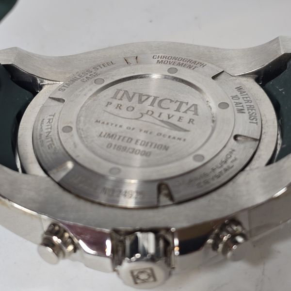 Invicta Pro Diver Green Chronograph Watch 24925 52mm Limited Edition ...
