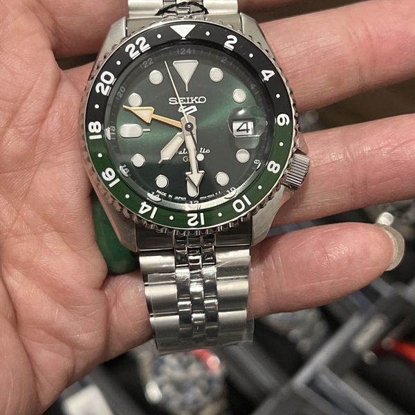 *BRAND NEW*Seiko 5 Sports SKX GMT Green Dial( ð ºBNS)!Steel Men's Watch ...