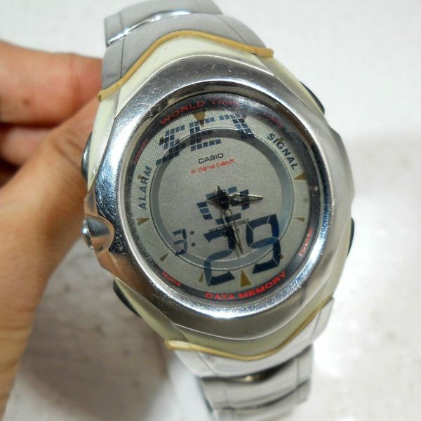 CASIO EDB-501 ILLUMINATOR WORLD TIME E-DATA BANK 5 ALAM DIAL DIGITAL ...