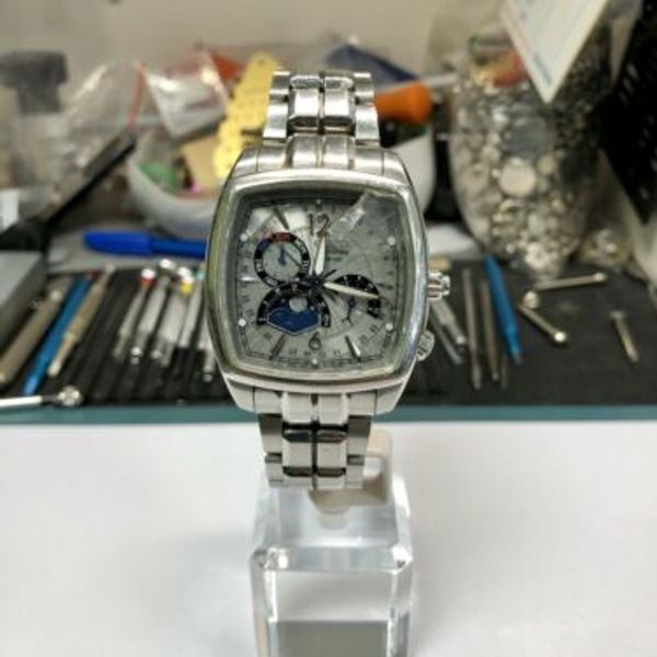 Citizen Eco-Drive Moon Phase Stainless Steel Strap Watch 8651-S025184 ...