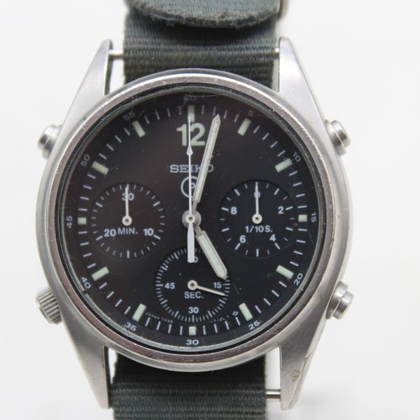F Vintage Gents Quartz Seiko P Chronograph 7A28 Wristwatch Working | WatchCharts Marketplace