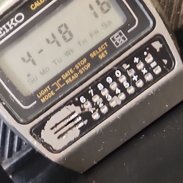 Seiko Calculator Alarm Digital Watch Vintage Retro 1980s S1 ...