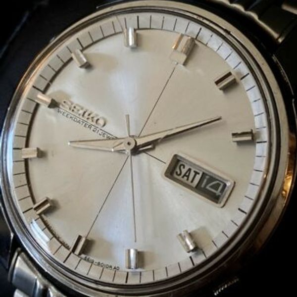 Vintage Seiko Sportsmatic Weekdater 21J 6619-8010 Stainless Automatic ...