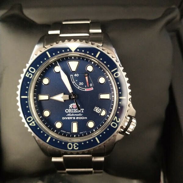 Used Blue Orient Triton Diver 43mm with sapphire bezel insert mod ...