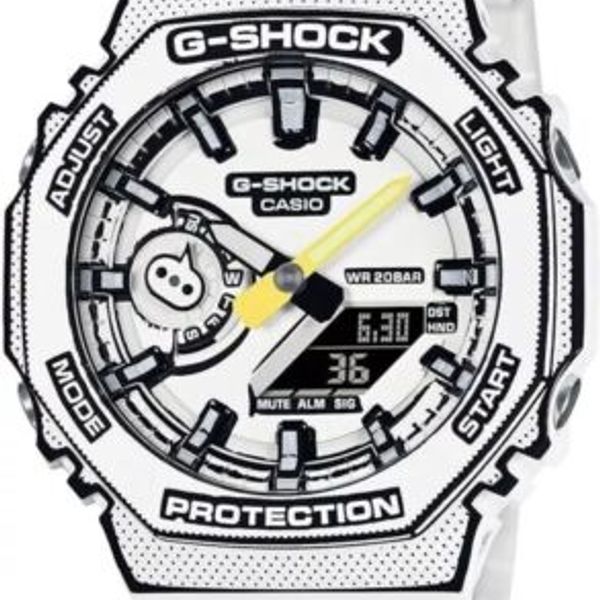 NEW Casio G-SHOCK MANGA THEME GA-2100MNG-7AJR Men's Watch Octagon White ...