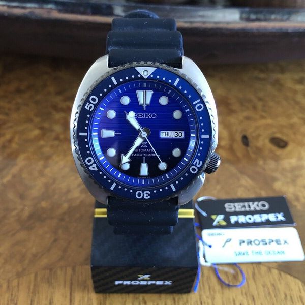 Seiko Prospex Turtle Save the Ocean Blue AUTOMATIC Watch SRPC91K1 VERY ...