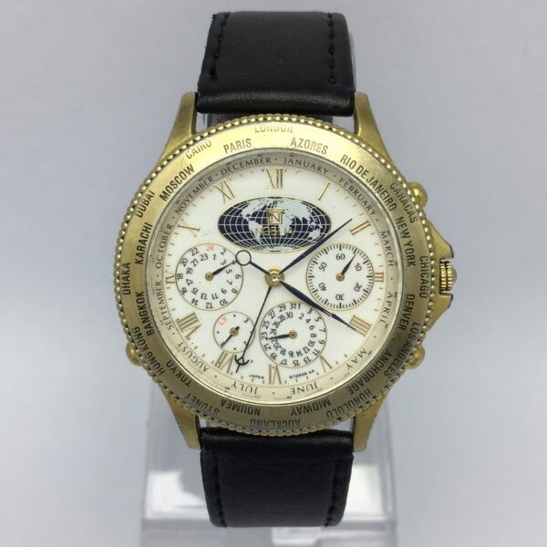 CITIZEN NOBLIA Perpetual World Timer Zodiac Calendar 6720 Vintage Watch ...