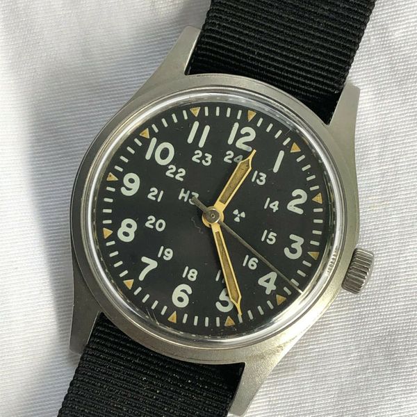VINTAGE HAMILTON US MILITARY DEC.1981 MANUAL WIND H3 FIELD WATCH ...