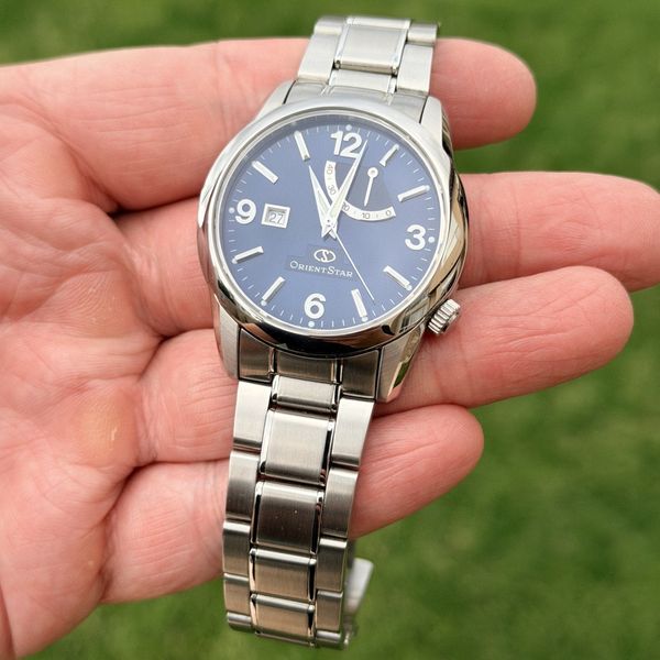 NOS Orient Star WZ0331FD Explorient Style 39mm Sunburst Blue Dial Power ...