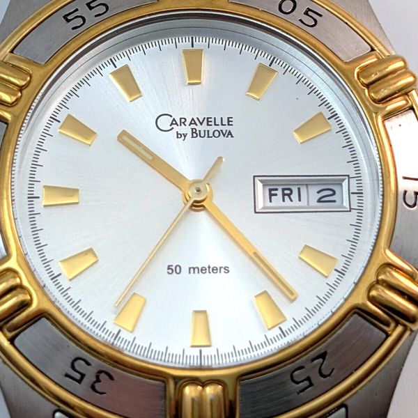 CARAVELLE Bulova A9 C969825 Day Date Calendar Two Tone Unisex 36mm ...