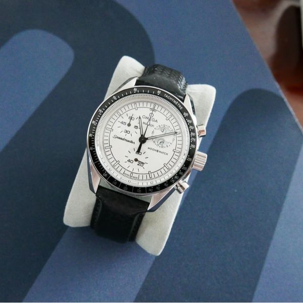 (MOD) Omega x Swatch Speedmaster Moonwatch Chronograph Moonphase Full ...