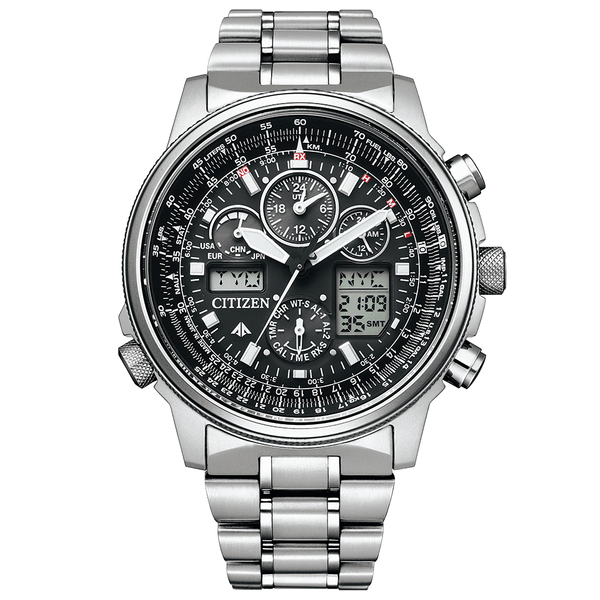 CITIZEN ProMaster Sky Series PMV65-2271 Eco-Drive Radio Titanium Watch ...