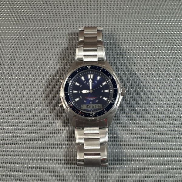 Vintage CASIO ANALOG-DIGITAL Model 2701 Face/Blue Bezel AMW-320R (R959 ...
