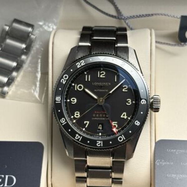 Longines Spirit Zulu Time 39 mm, Titanium Auto chronometer Watch ...