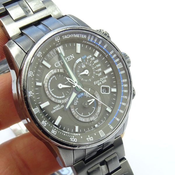 CITIZEN Eco Drive E650 Radio Controlled Perpetual Chronograph Men's ...
