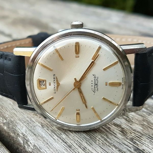 Longines vintage Conquest gents watch 1961 REF 9024-4 , Automatic Cal ...