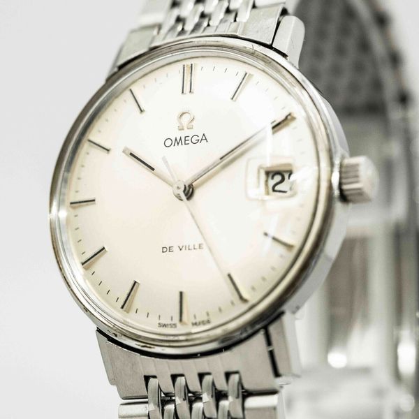 *NEAR MINT* Vintage OMEGA De Ville TOOL.106 Manual Winding Silver Dial ...