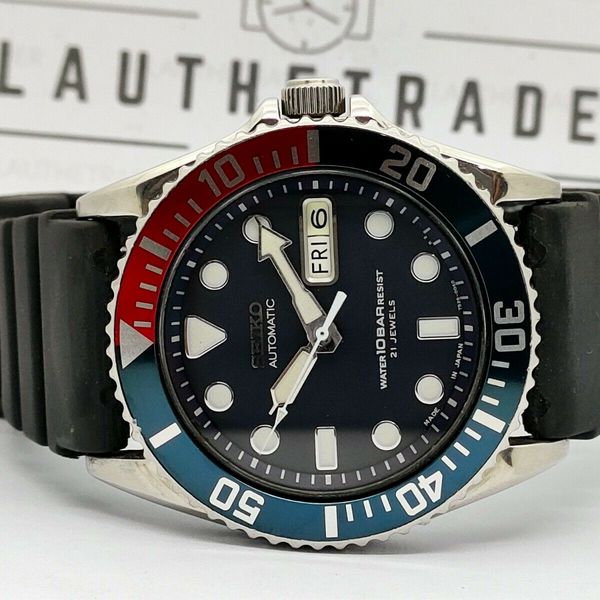 SEIKO DIVER 7S26-0040 SKX033J AUTOMATIC MEN'S WATCH 10 BAR SUBMARINER ...