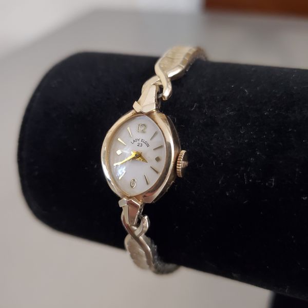 Lady Elgin Watch Women's Vintage 10K Gold Filled Wind-Up Analog 6 inch ...