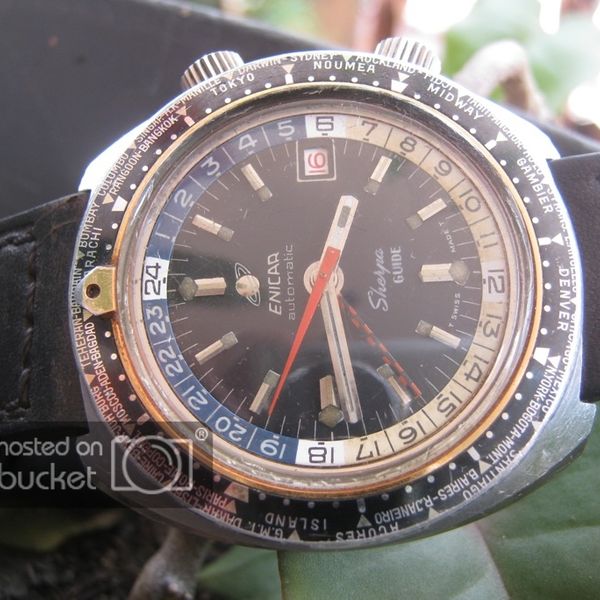 FS: Beautiful Vintage Enicar Sherpa Guide GMT 600 Short Lug watch ...