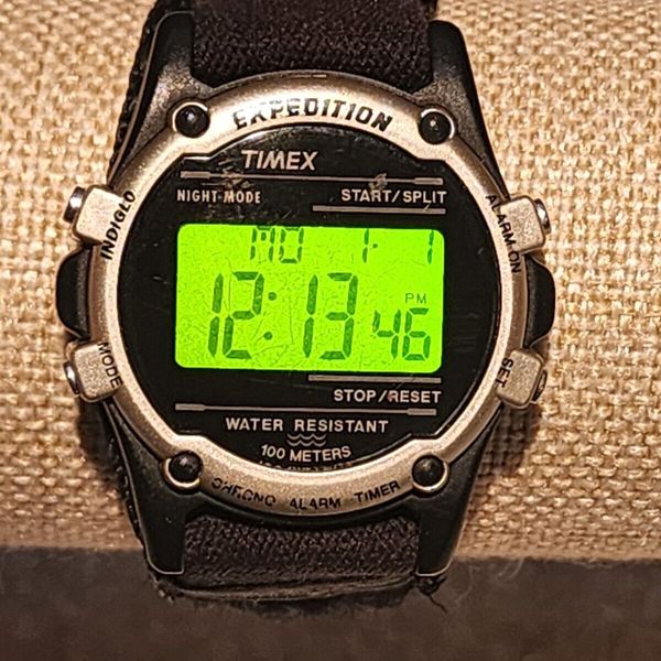 Timex Expedition 745 Vintage Quartz Digital WR100m Indiglo Men's Watch NEW BAT | WatchCharts ...