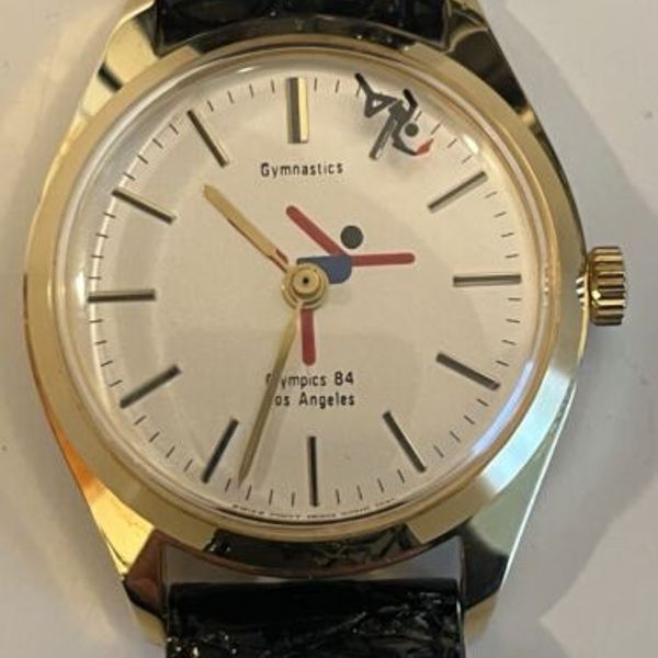 1984 OLYMPICS LOS ANGELES GYMNASTICS WATCH Wittnauer SWISS MOVEMENT ...