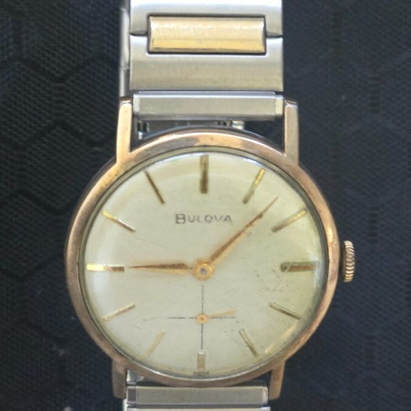 Vintage Bulova Menâ s Watch M6 (1966) 10K Gold Fill Bezel RUNNING ...
